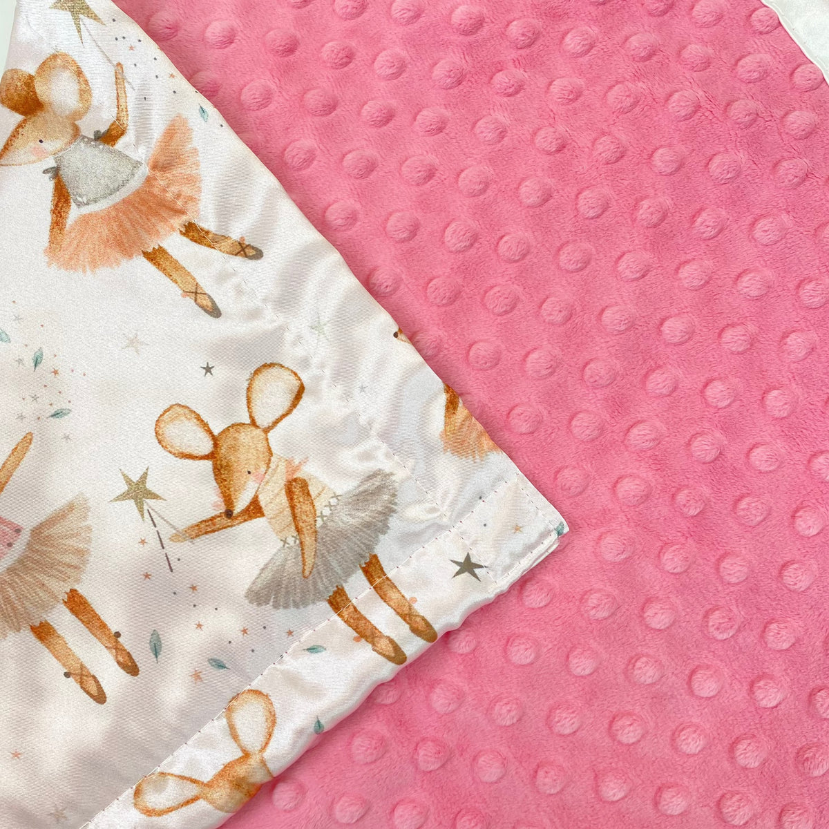 Personalised Hearts Satin Blanket – The Cuddle Company