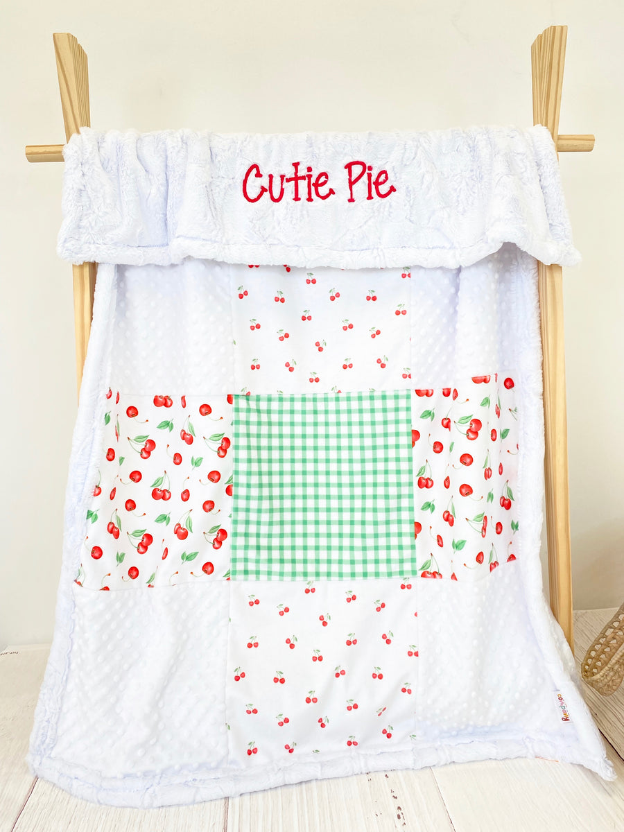 Cherry Bomb Cot Patchwork Blanket – The Cuddle Company